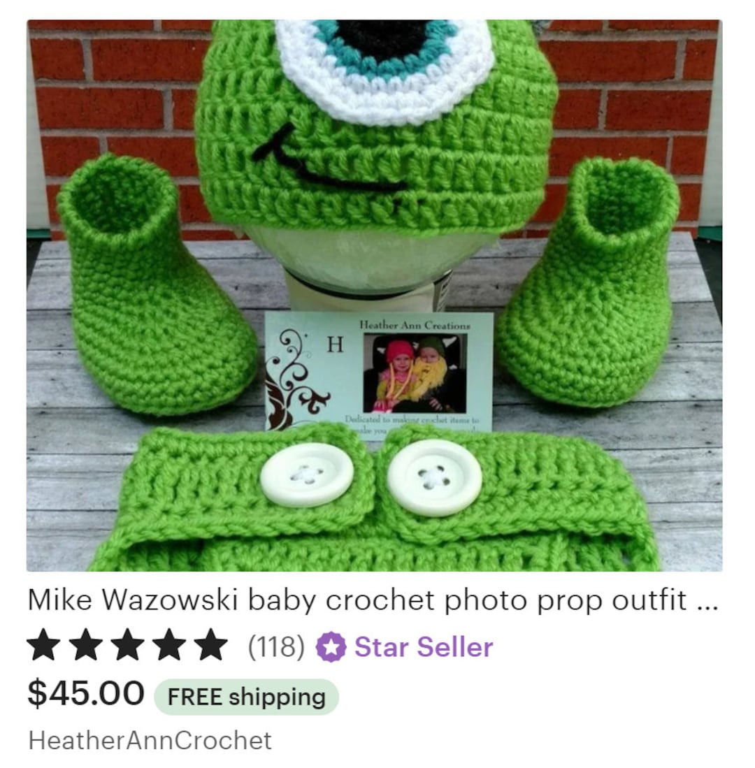 Mike wazowski baby Foto prop Outfit häkeln Monsters Inc - Etsy Österreich