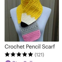 Pencil Scarf, Teacher Scarf - Etsy