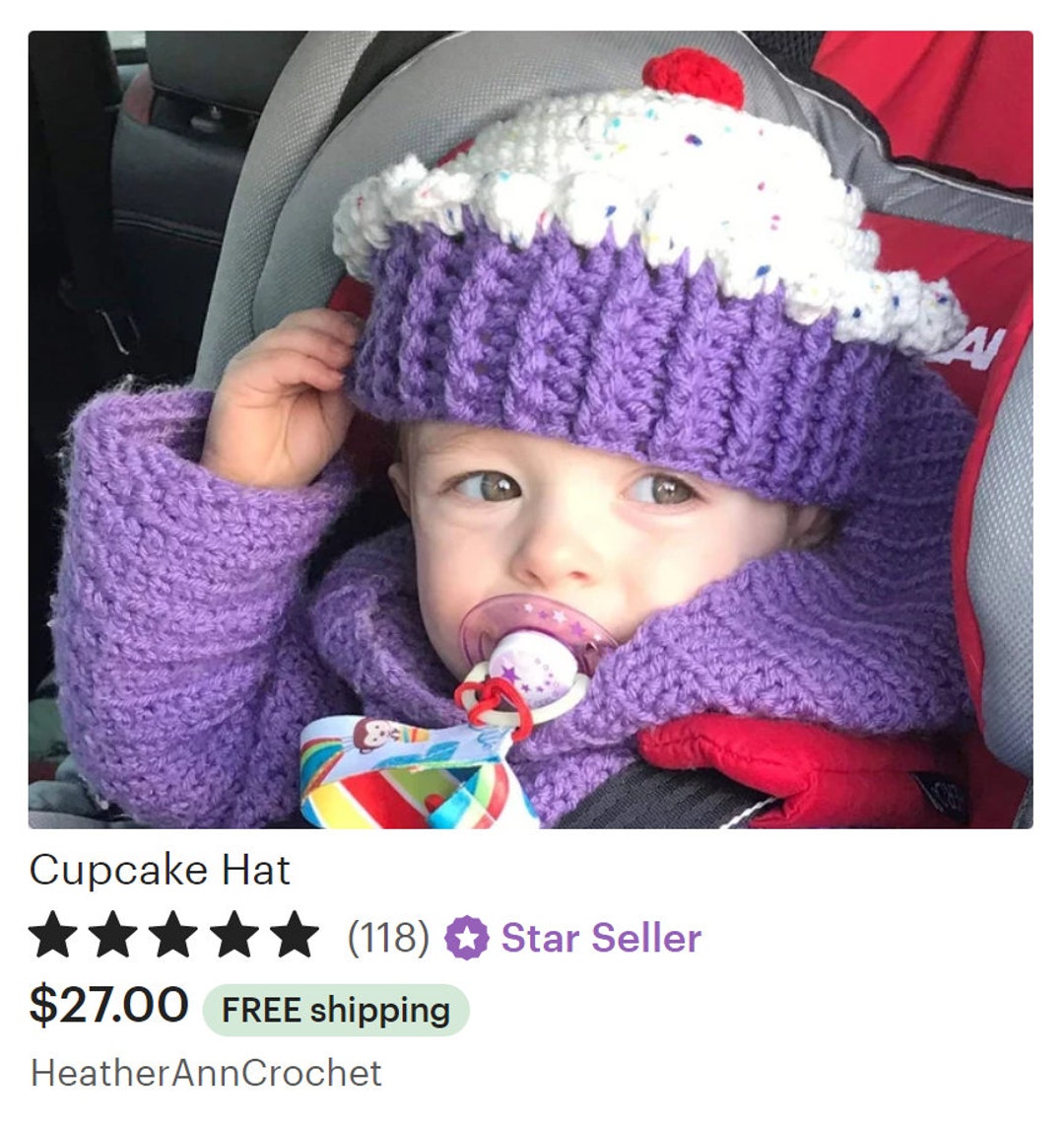 Cupcake Hat - Etsy