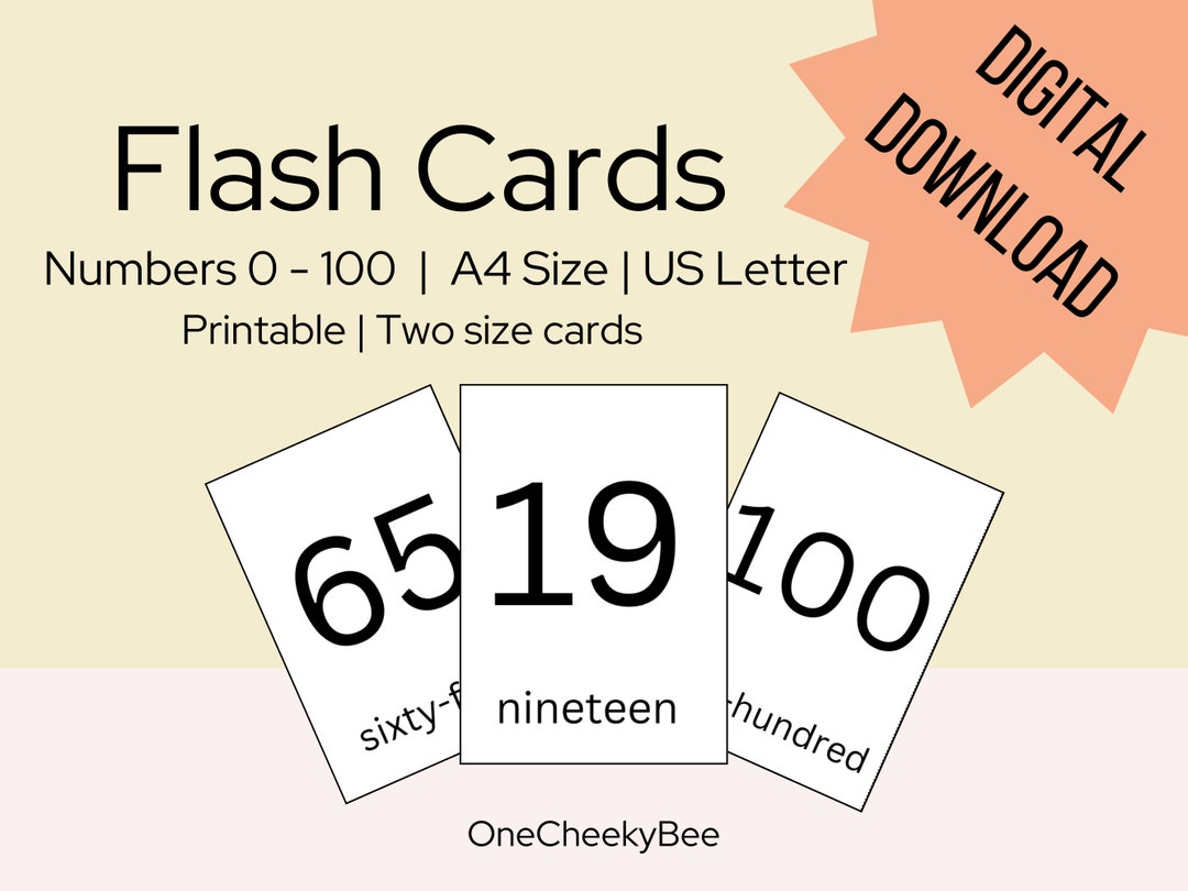 Numbers Flash Cards, Preschool Counting, Count and Clip, Number Cards 0 ...