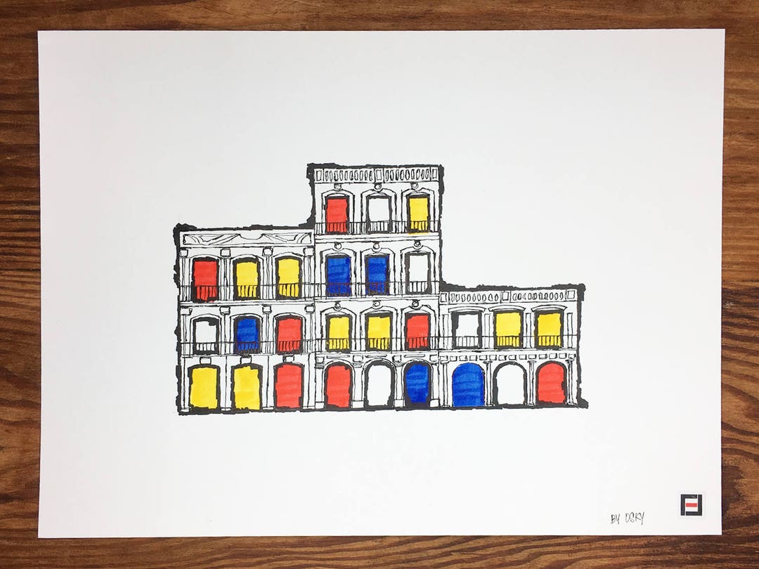 Mondrian Inspired Building - Etsy