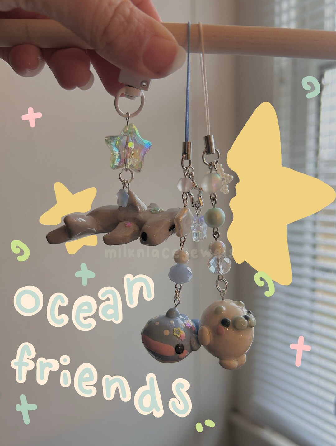 Silly Ocean Animals Phonecharms and Keychains - Etsy