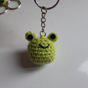 Handmade Amigurumi Crochet Mini Frog Keyrings in Bright Green - Etsy