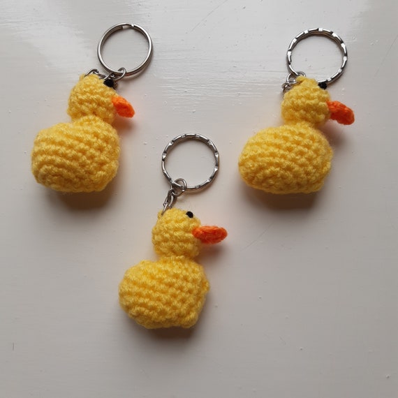 Crocheted Duck Keyring - Etsy