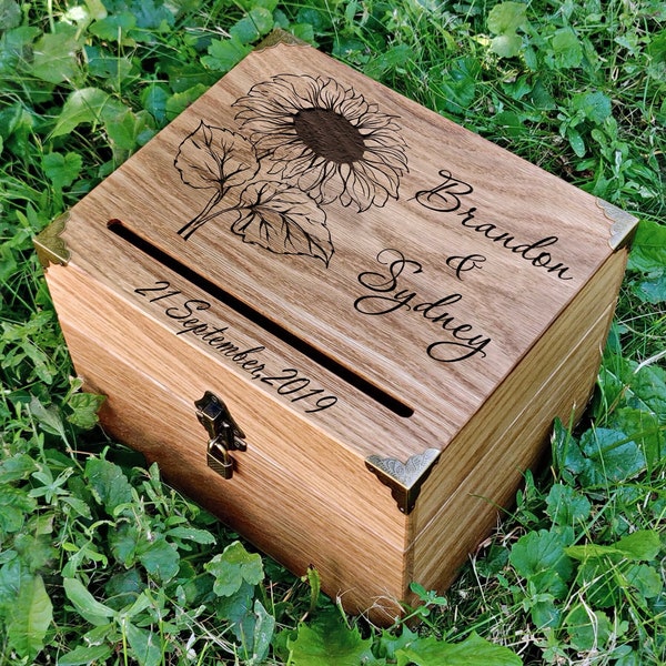 Sunflower Card Box - Etsy