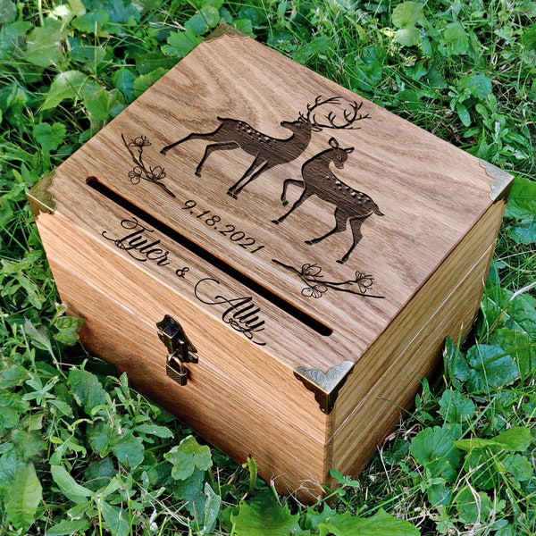 Wood Card Box - Etsy