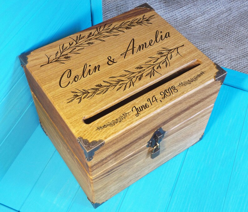 Rustic Wooden card box Wedding Card Box Family Tree Wedding | Etsy