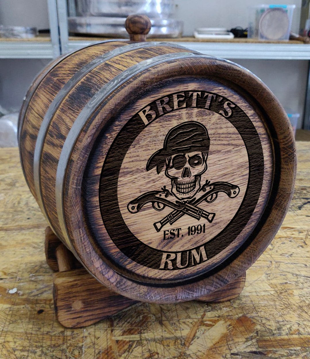 Personalized Oak Aging Barrel, Barrel Aged Rum, Pirate Engrved Whiskey ...