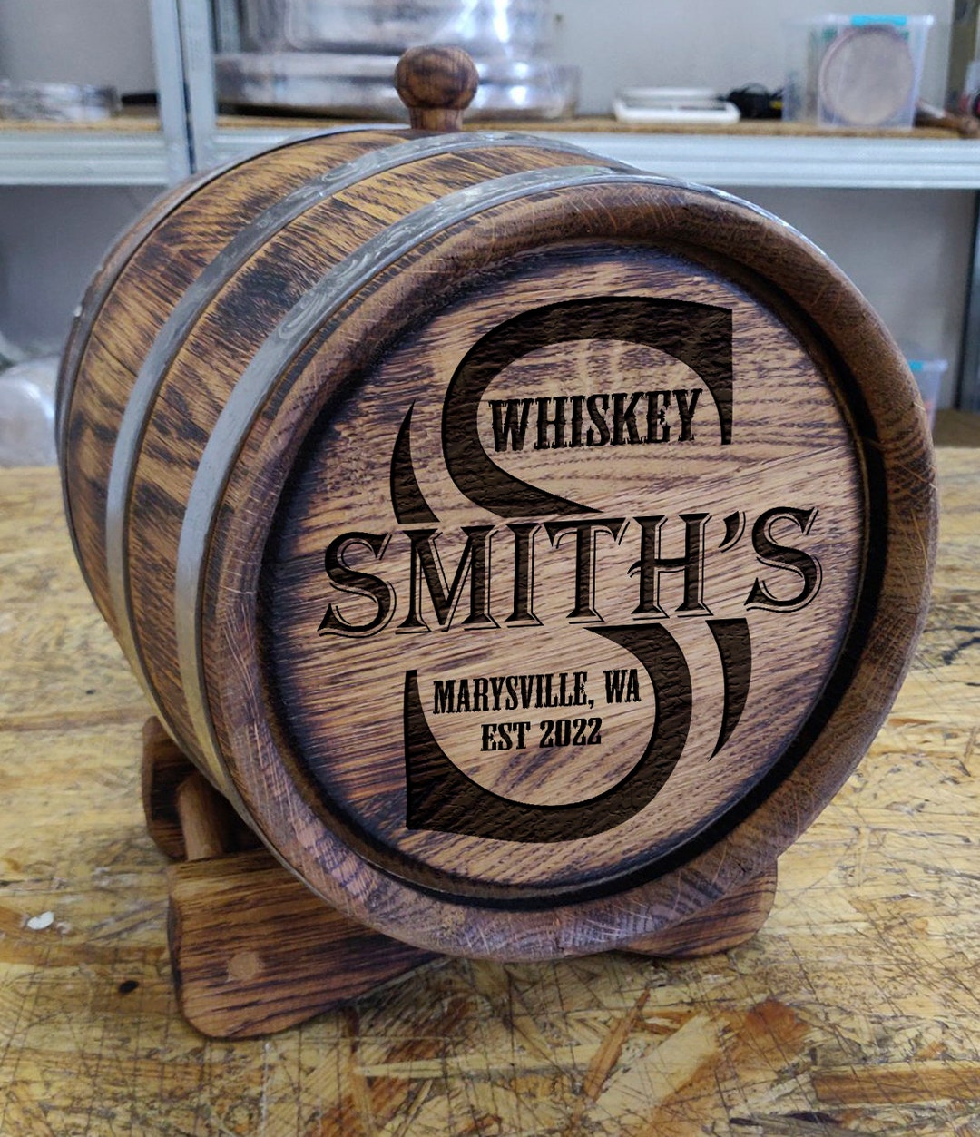 Gift for Retirement, Personalized 1L Whiskey Barrel, Custom Oak Barrel ...