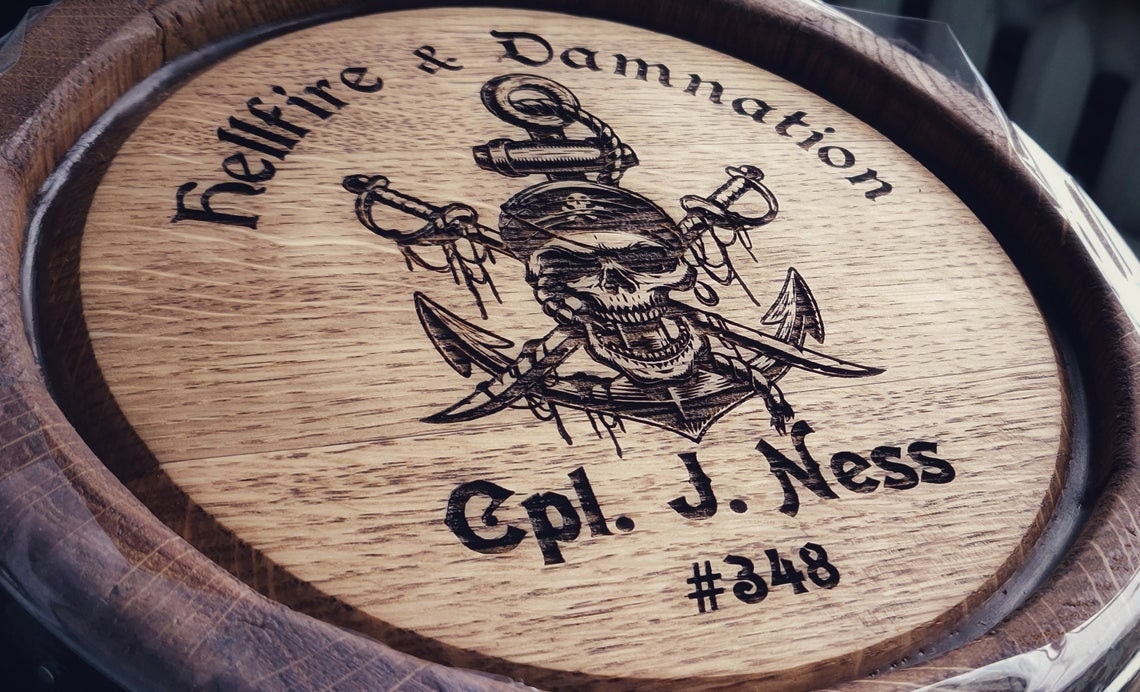Personalized rum barrel Rum barrel Pirate whiskey barrel | Etsy