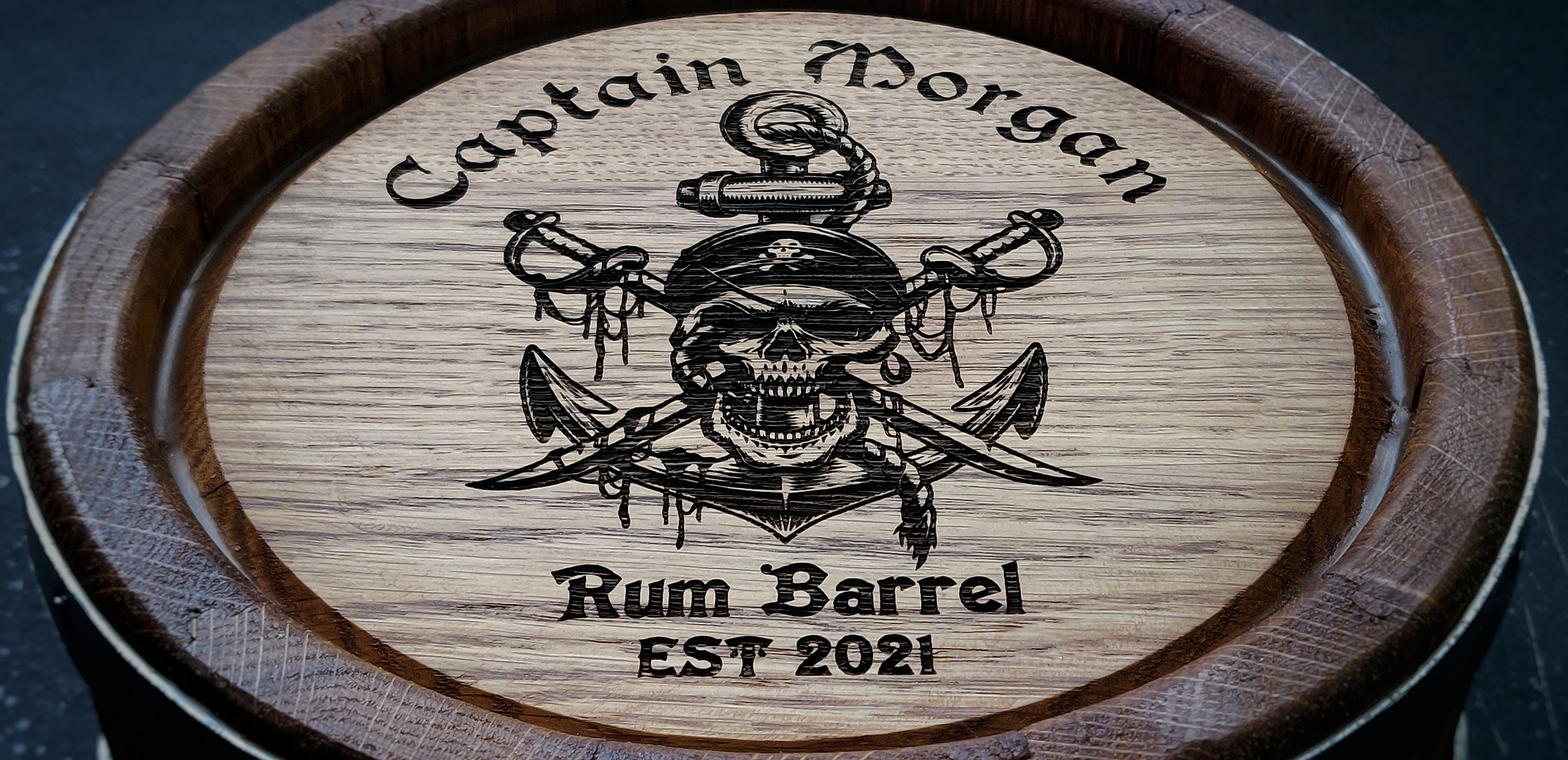 Pirate Whiskey Barrel Personalized Whiskey Keg Rum Flask | Etsy