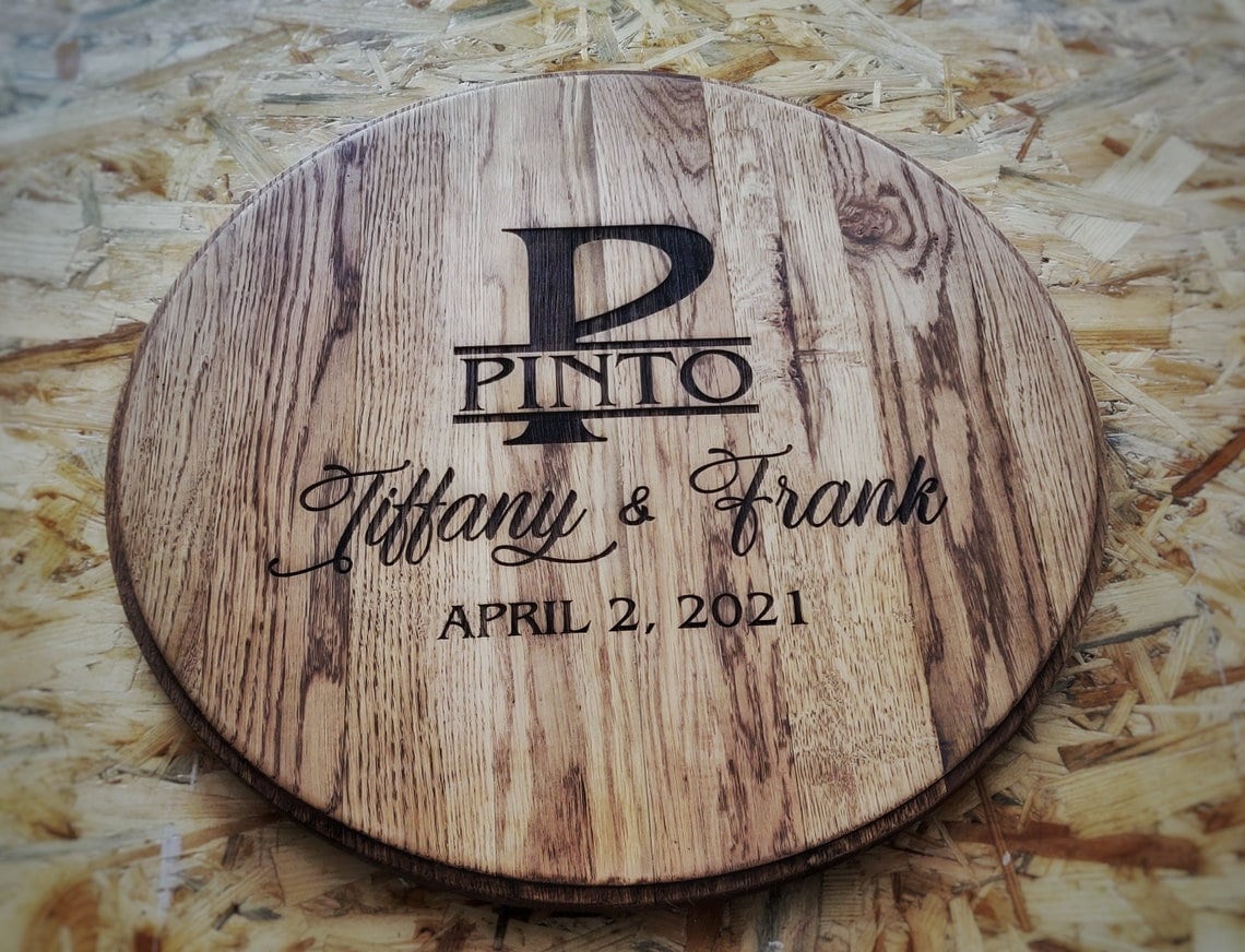 Rustic Wedding Guest Book Bourbon Barrel Guest Book | Etsy