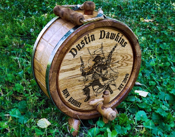 Pirate Flask Handmade Pirate Room Barrel Oak Whiskey Barrel - Etsy