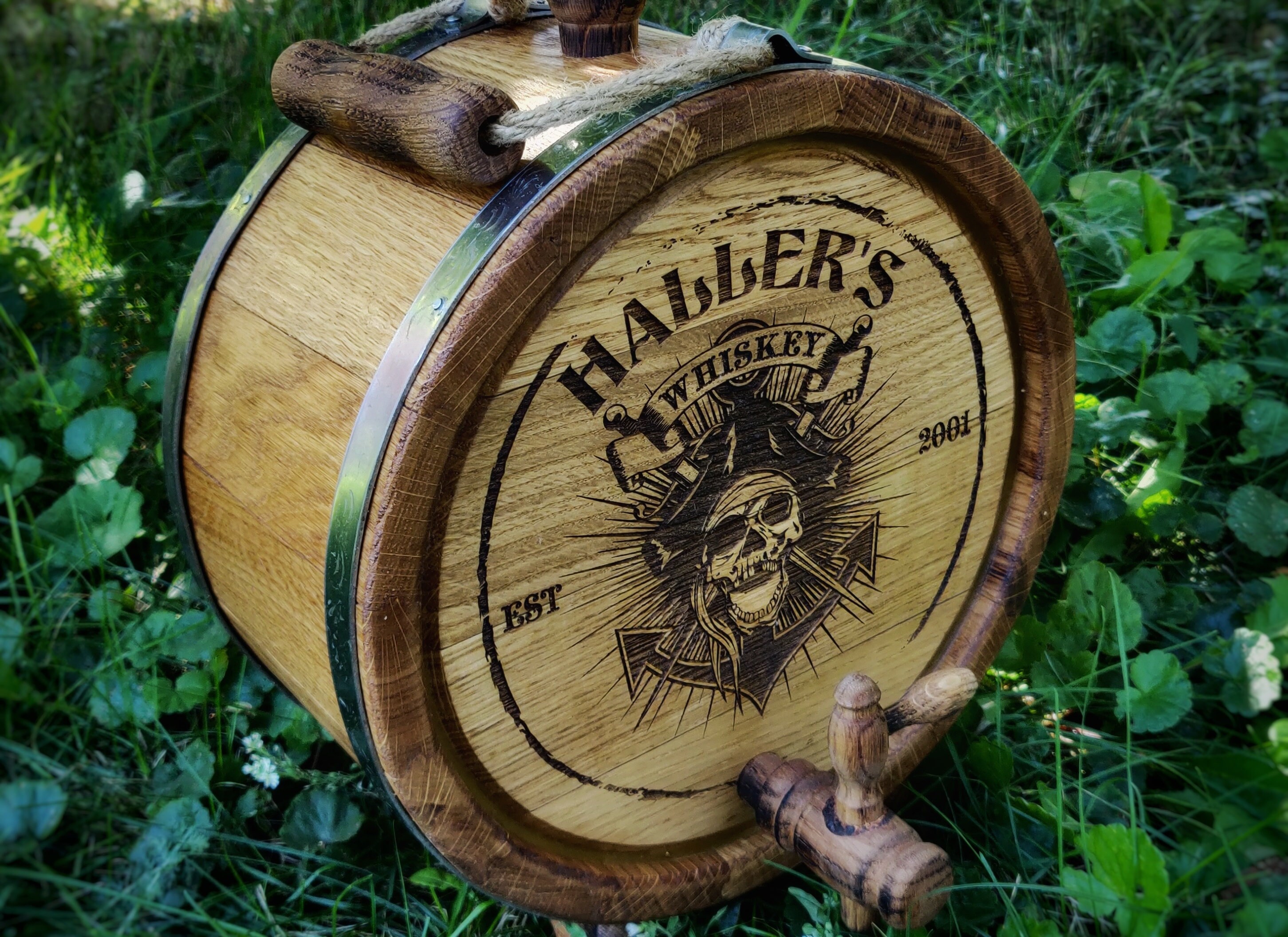 Pirate Whiskey Barrel Personalized Whiskey Keg Rum Flask | Etsy