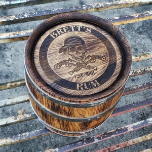 Pirate Barrel 1-10L. Custom Barrel Engraved, Premium Oak Aging Barrel ...