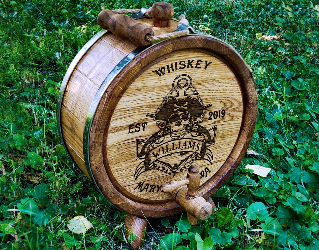 Pirate Rum Barrel 3l,personalized Whiskey Barrel, Custom Rum Barrel ...