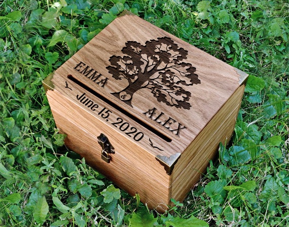 Rustic Wedding Card Box Tree Card Box Wedding Gift Box - Etsy