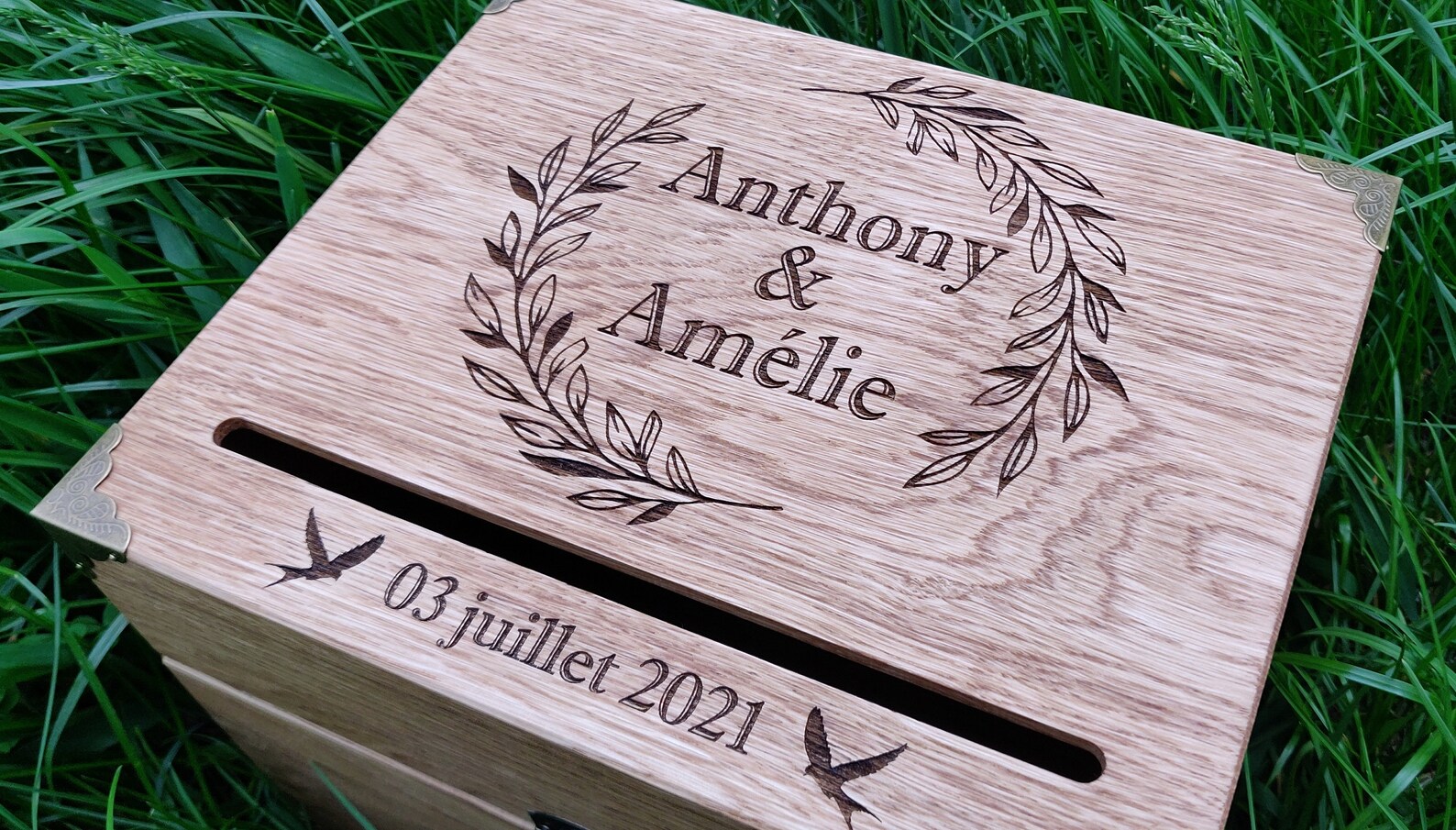 Personalized Rustic Wedding Card Box / Wedding Card Box With - Etsy