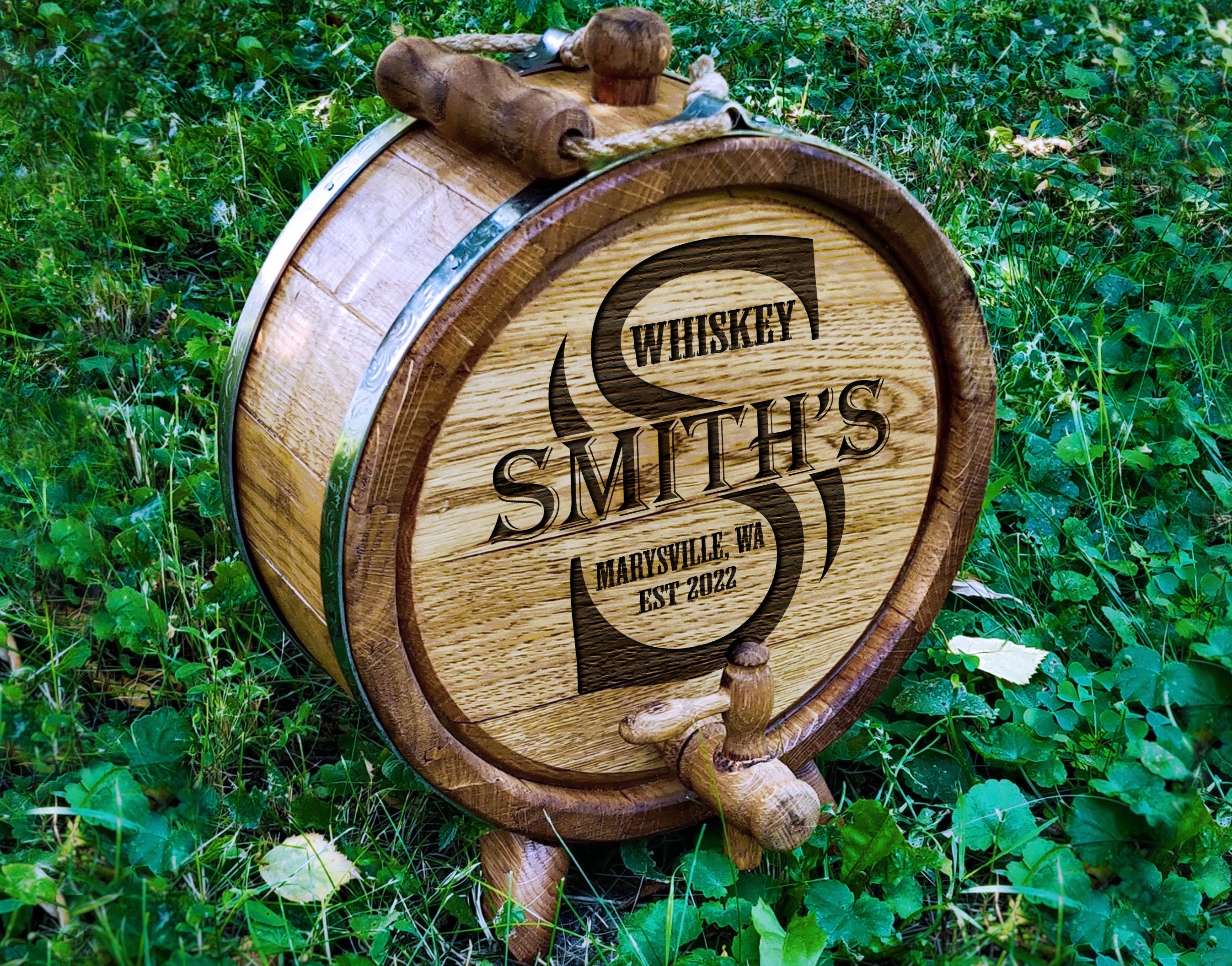 Wood Flask Personalized Whiskey Flask Engraved Oak Flask - Etsy