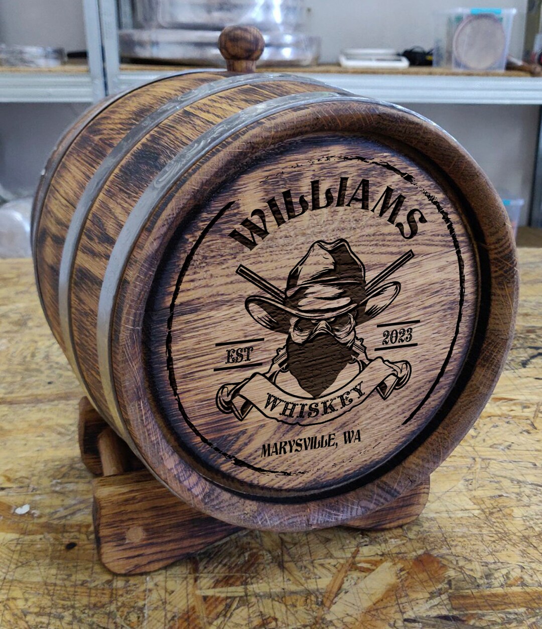 Personalized Cowboy Barrel, Personalized Oak Barrel, Cowboy Barrel ...