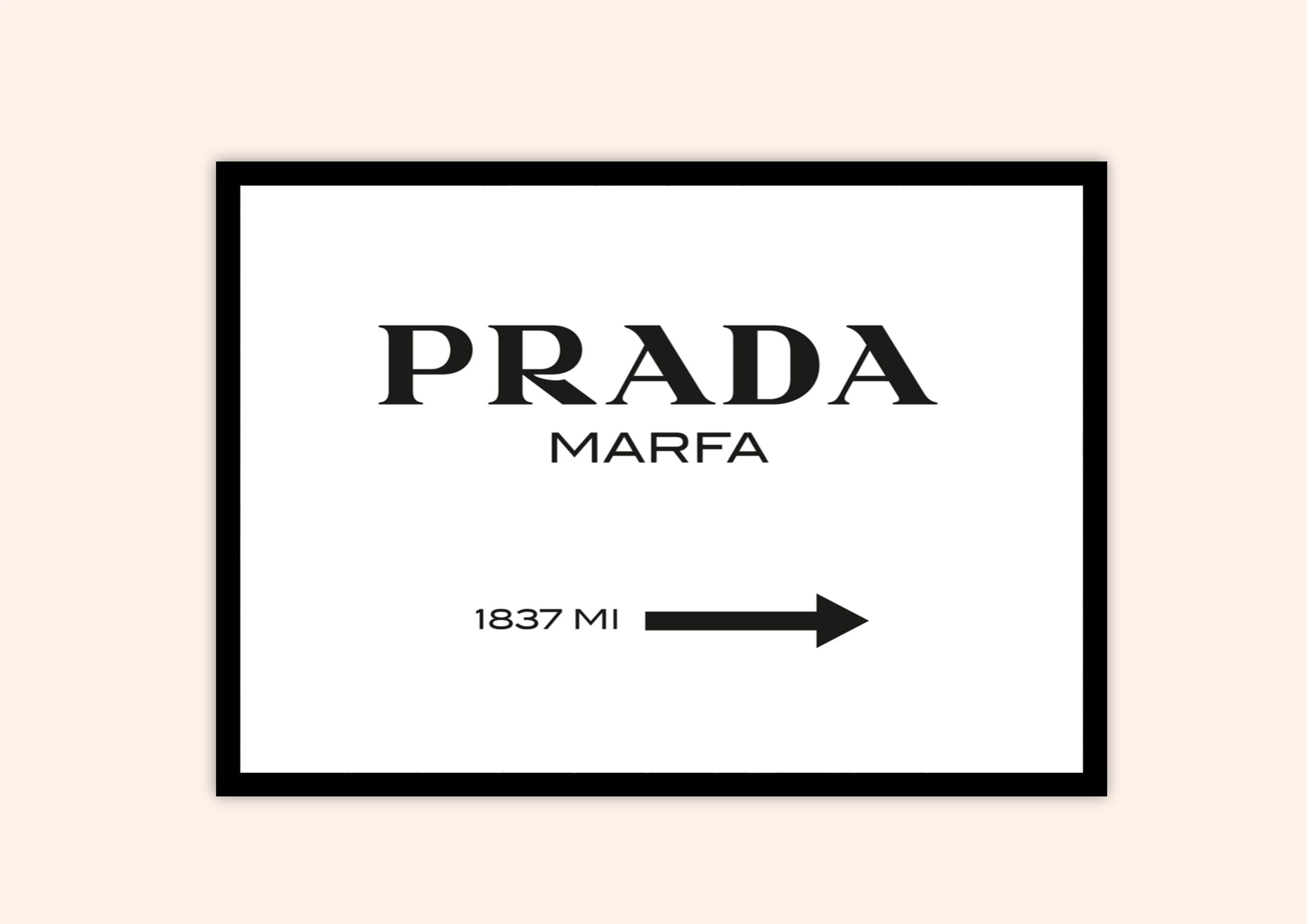 Prada Marfa / / Wall Art / / Print Logo mode / / mode Poster / | Etsy