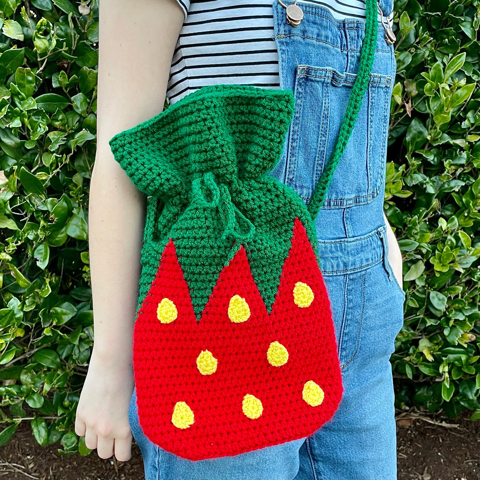 Pattern Crochet Strawberry Bag Pattern Strawberry Purse - Etsy