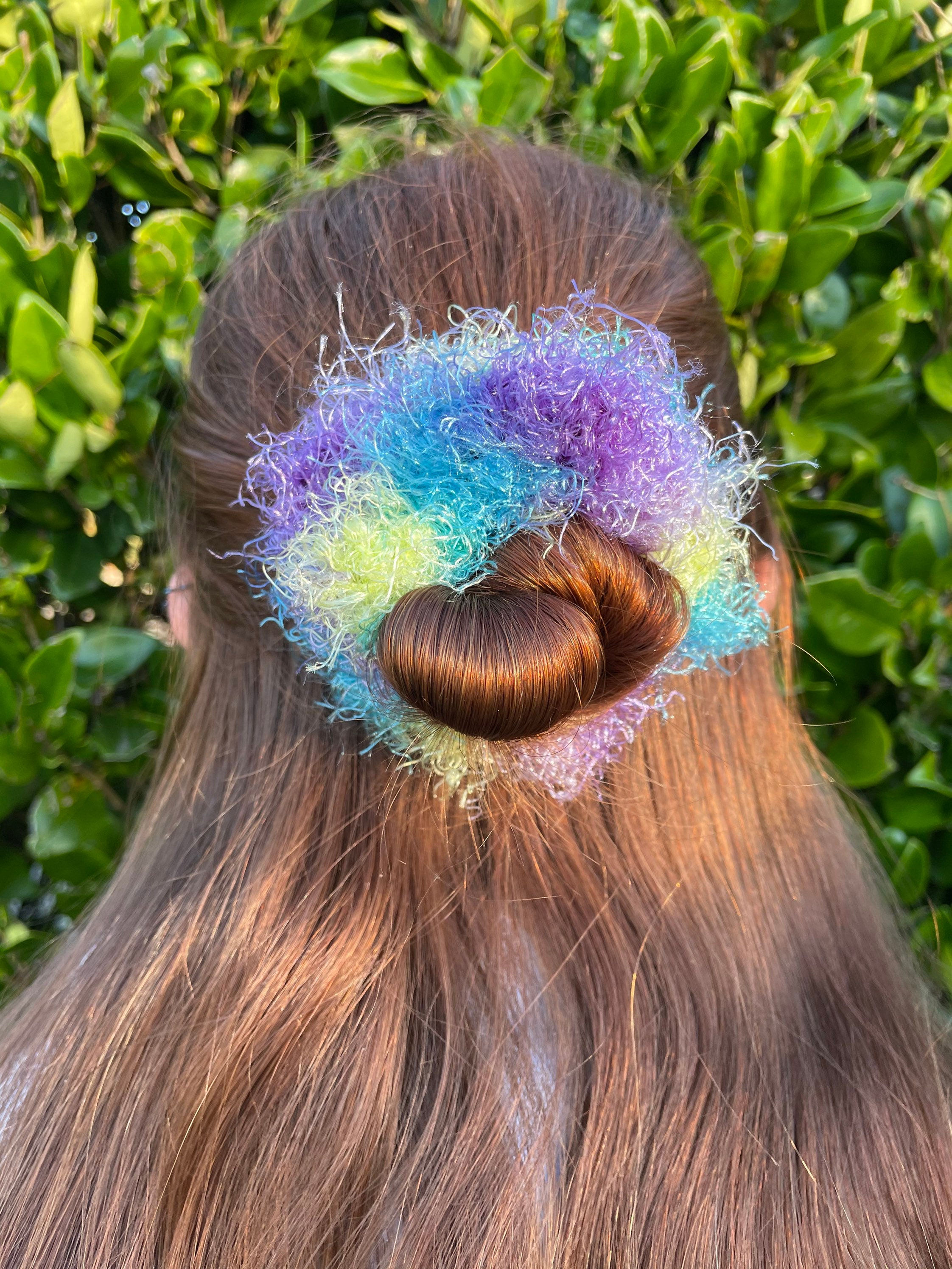 3 pack Winter Fuzzy Scrunchies Fuzzy Scrunchies Crochet | Etsy