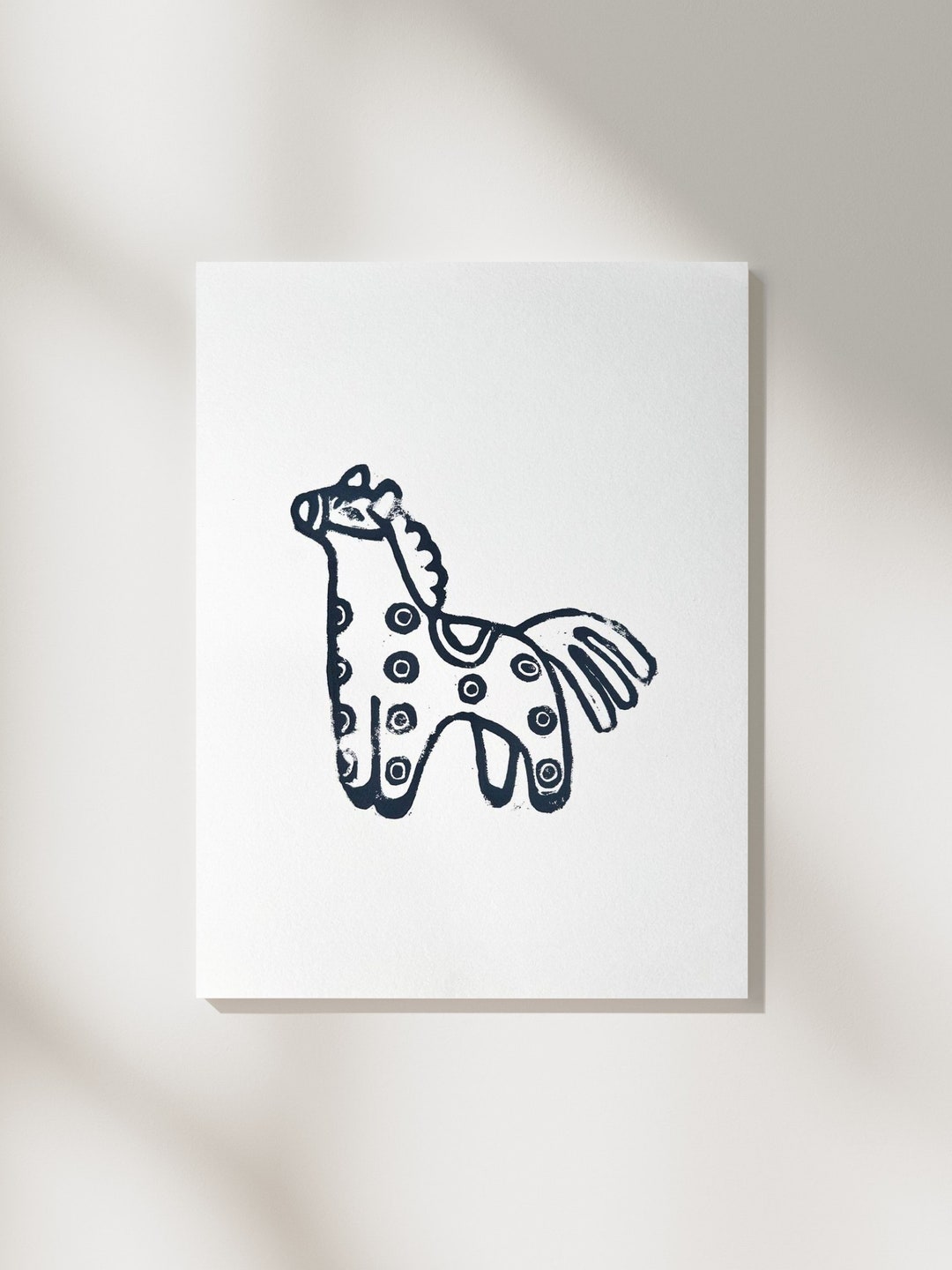 Dymka Toy Poster Linoprint Horse Animals Print Medieval Poster Horse ...