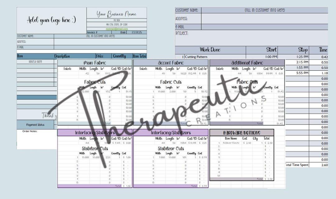 Craft Seller’s Excel Workbook: Pricing Calculator, Invoice Template ...