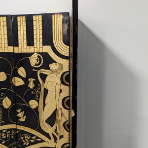 Vintage Art Deco 4 Panel Folding Screen Attributed to Paul Feher - Etsy
