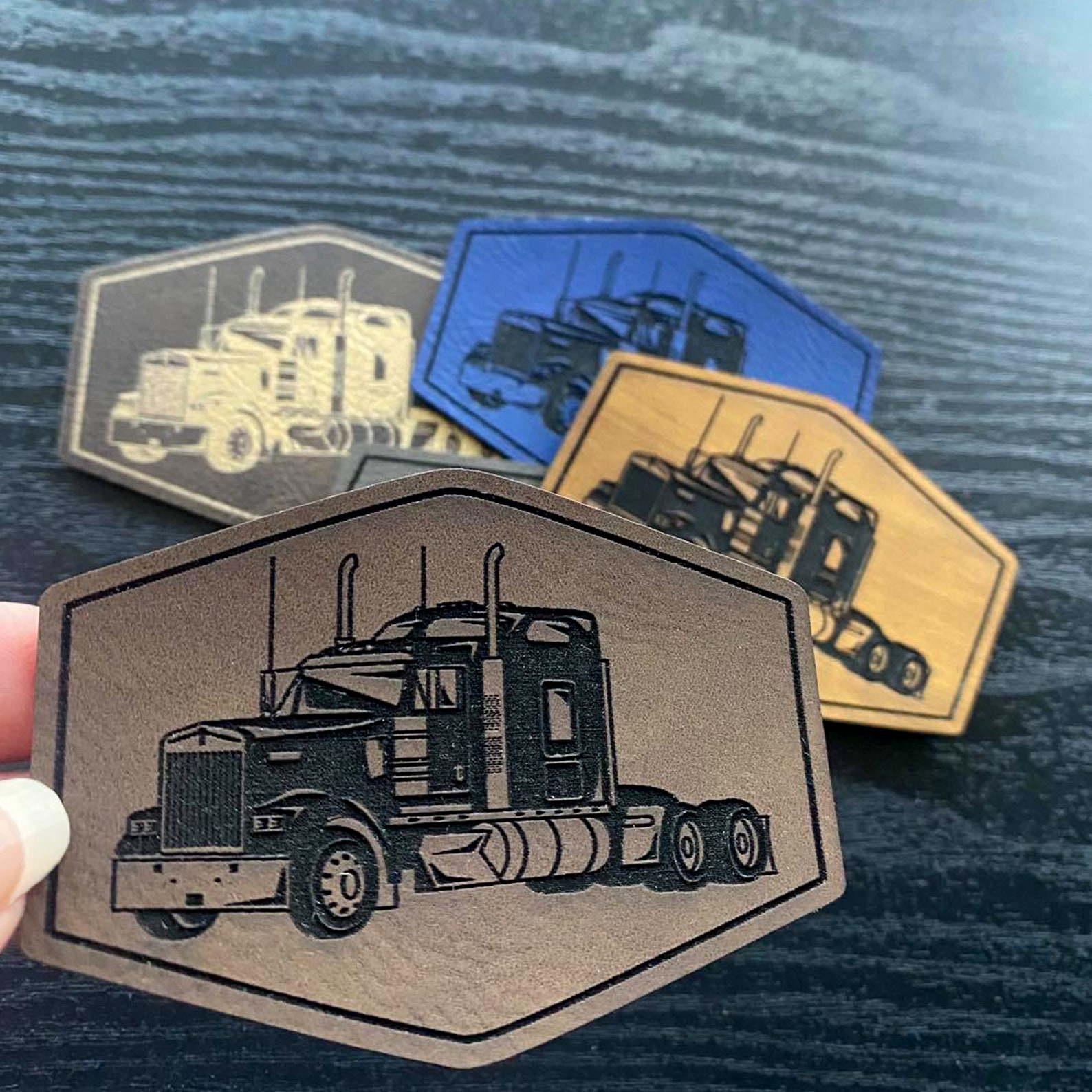 Semi Truck Patch for Hats Bags Jackets Leatherette Vegan - Etsy