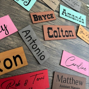 Custom Name Patch - Leather, Leatherette, Iron On - Etsy