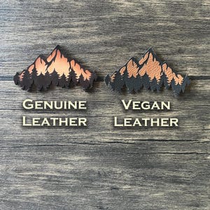 Mountain Leather Patch - Choose Your Color - Etsy