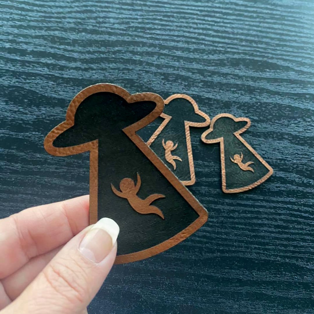 Alien Abduction Vegan Leather Patch - Etsy