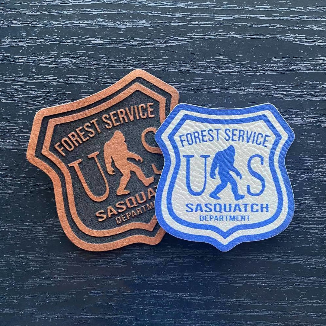 Forest Service Sasquatch Patch - Leatherette Vegan Leather - Etsy