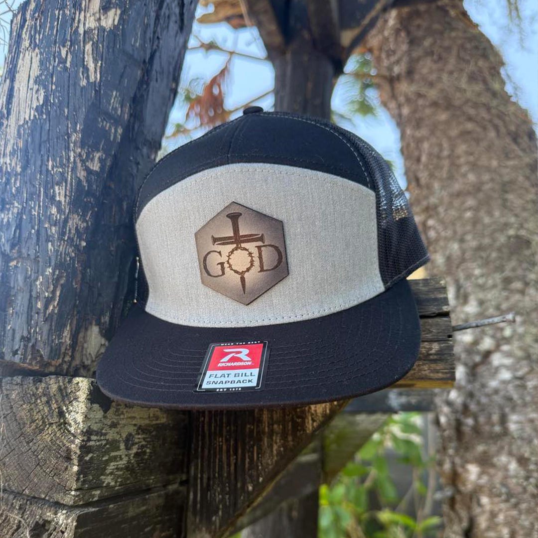 God Crown of Thorns Hat – Richardson 168 Snapback – Leather Patch ...
