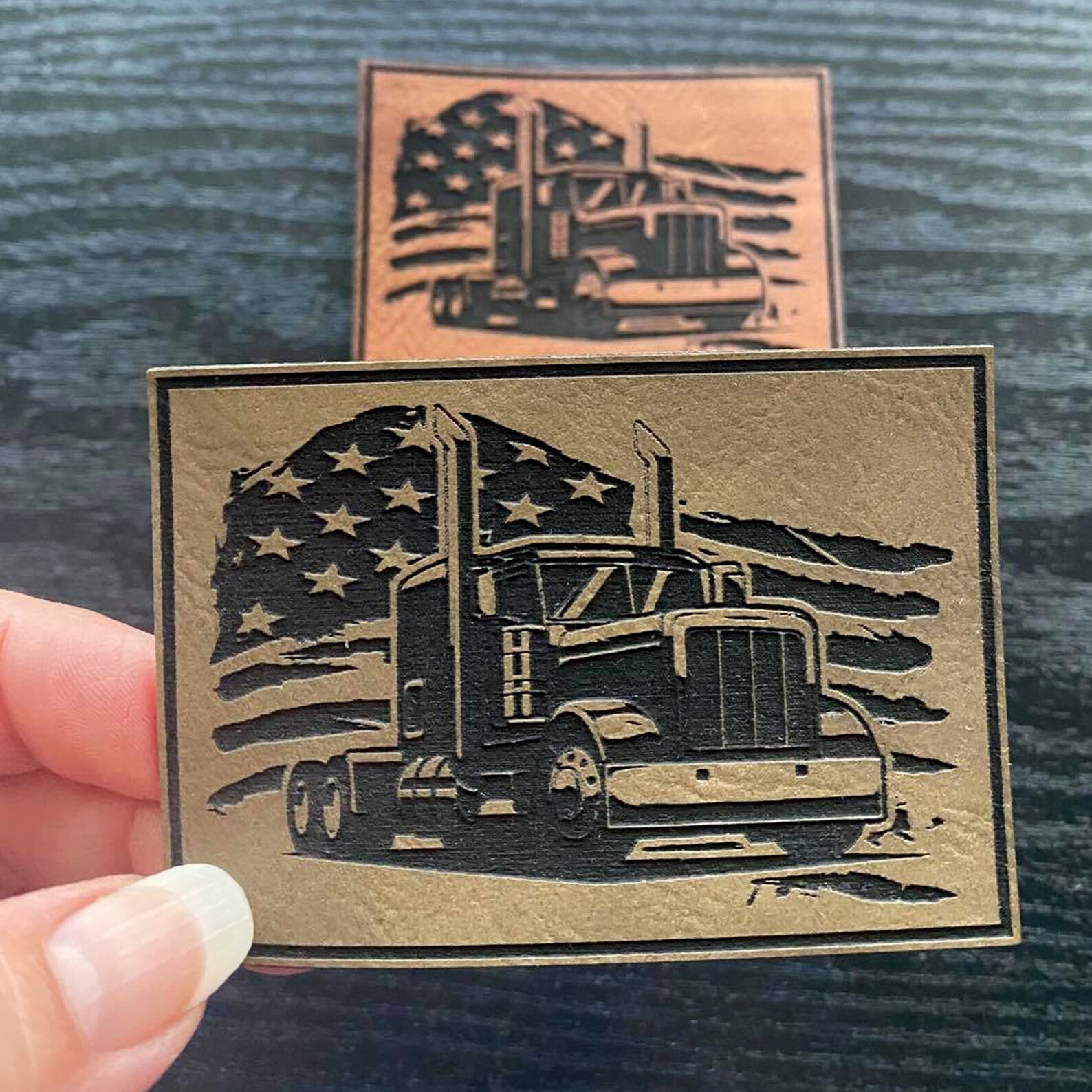 American Trucker Patch for Hats Bags Jackets Leatherette - Etsy