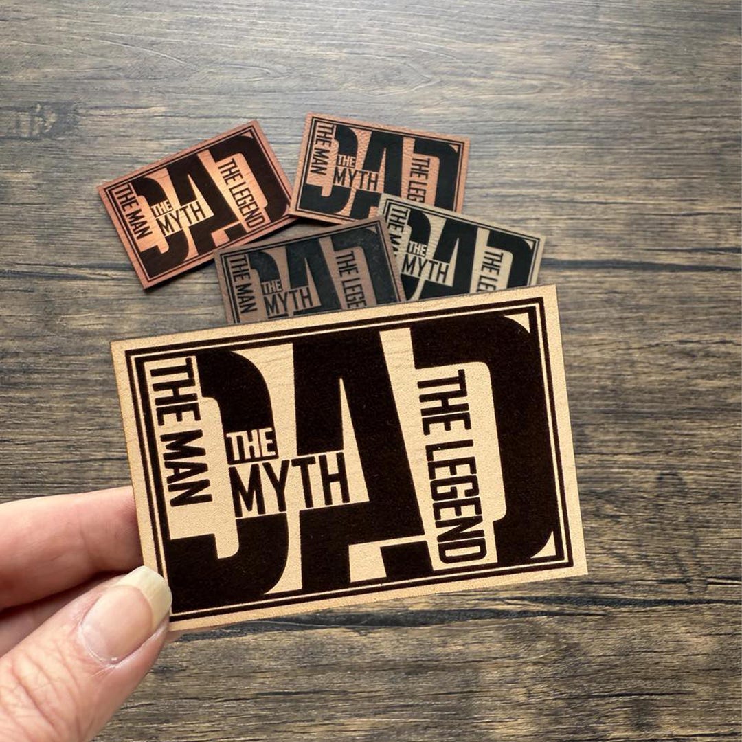 Dad Patch the Man the Myth the Legend, Leather Patch for Dads, Father's ...