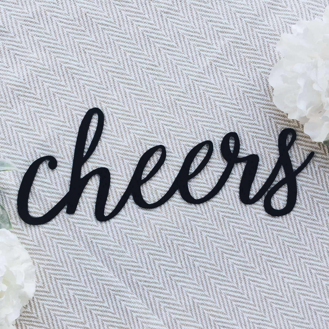 Cheers Metal Sign - Etsy