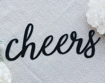 Metal Cheers Bar Sign - Etsy