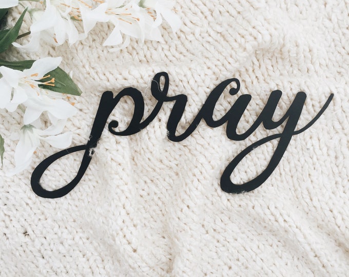 Pray Metal Sign - Etsy