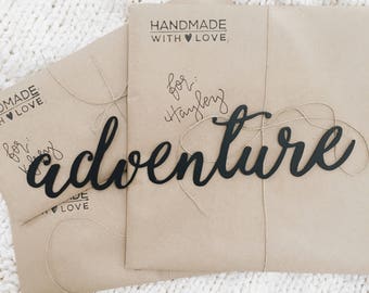 Adventure Script Metal Word Sign Rustic Metal Adventure Sign Farmhouse ...