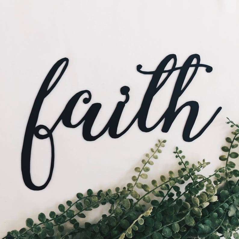Metal Faith Sign - Etsy