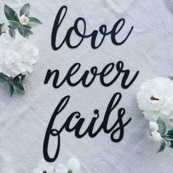 Love Never Fails Sign - Etsy