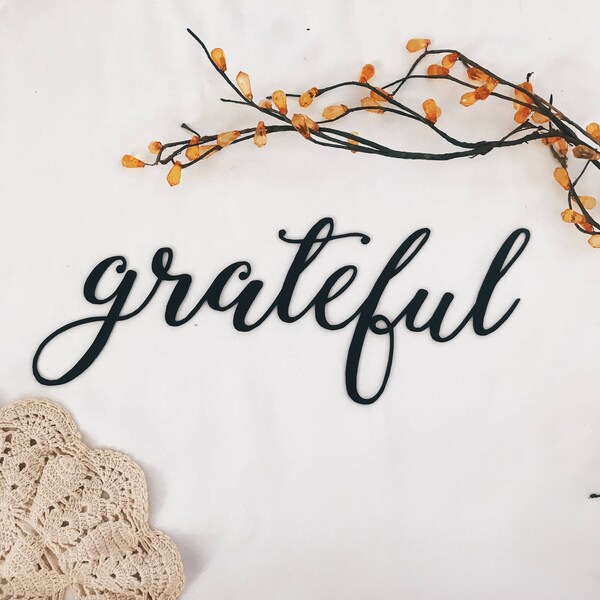 Grateful Sign - Etsy