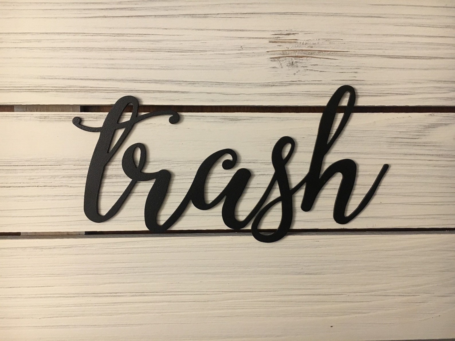 Trash Metal Sign - Etsy