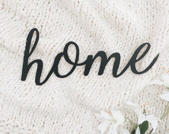 Home Sign, Metal Home Sign, Metal Word Art Sign, Metal Home Decor - Etsy