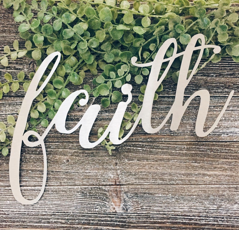 Metal Faith Sign - Etsy