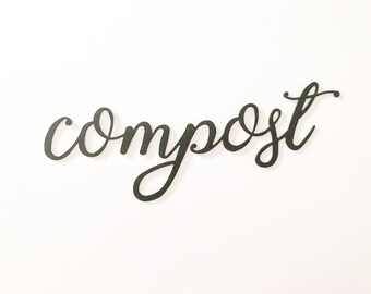 Compost Bin Rules Sign Zero Waste Kitchen Printable - Etsy