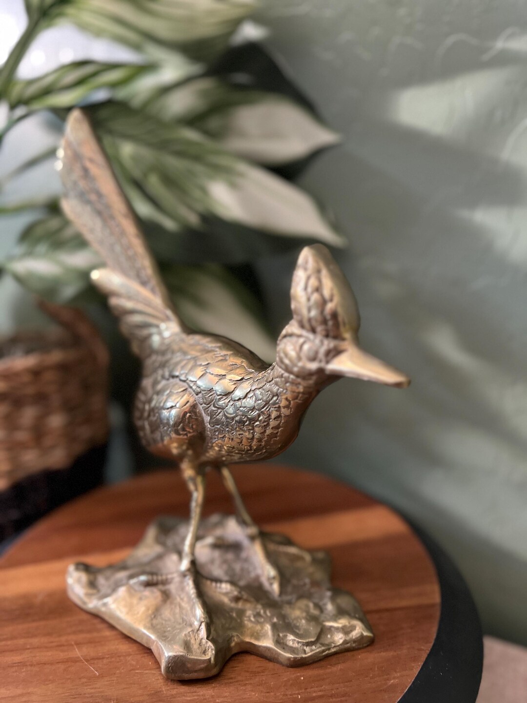 Large Vintage Mid Century Modern Solid Brass Roadrunner Figure Sculpture - Etsy